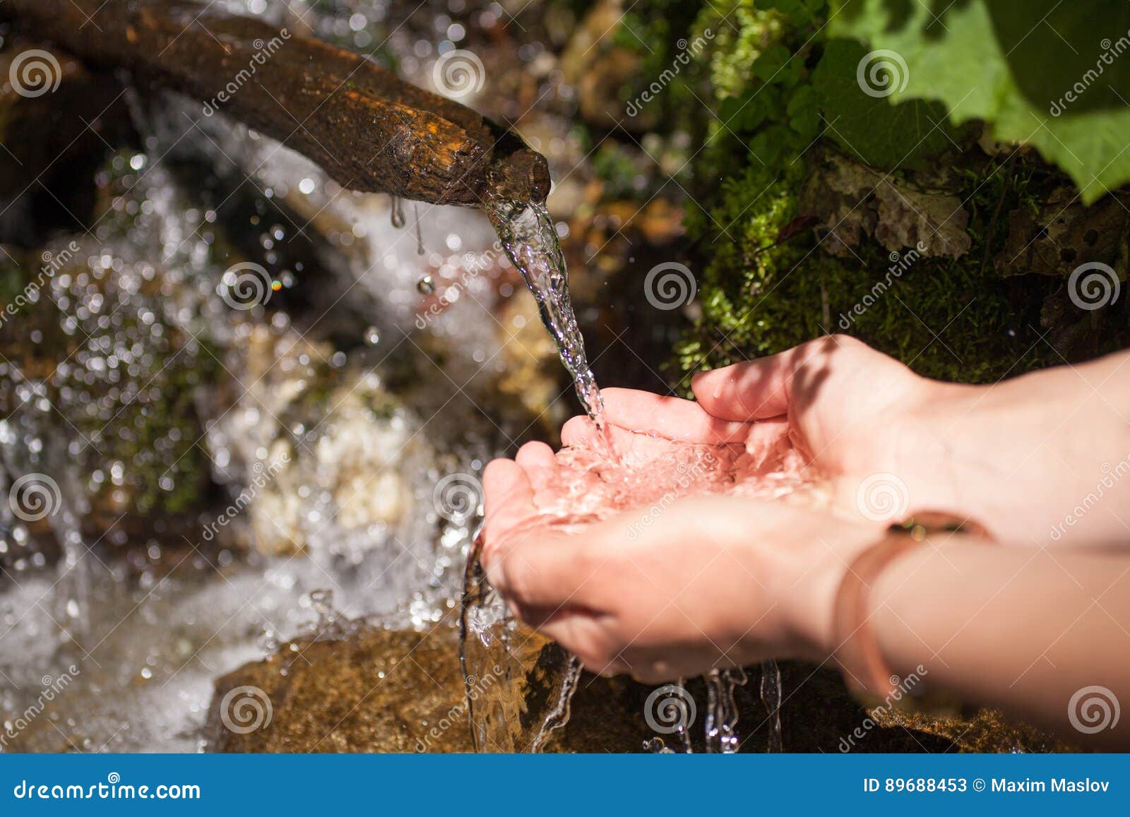 Crystal Water from a Clean Spring Stock Image - Image of clean, tourism ...