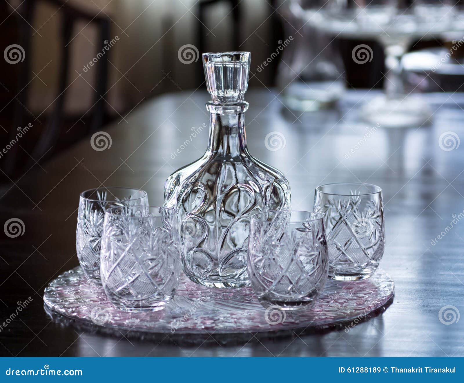 Crystal water container stock image. Image of clear, glassware - 61288189