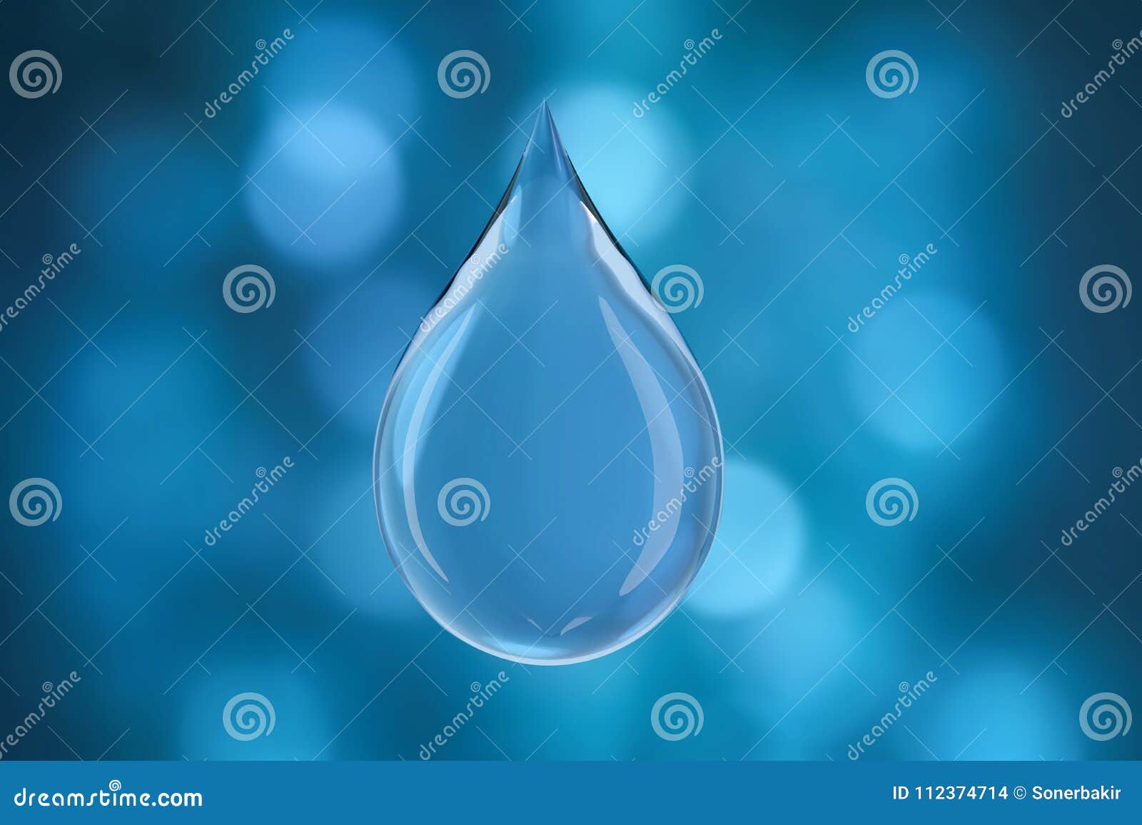 Crystal Water Drop,3d Rendering Stock Illustration - Illustration of ...