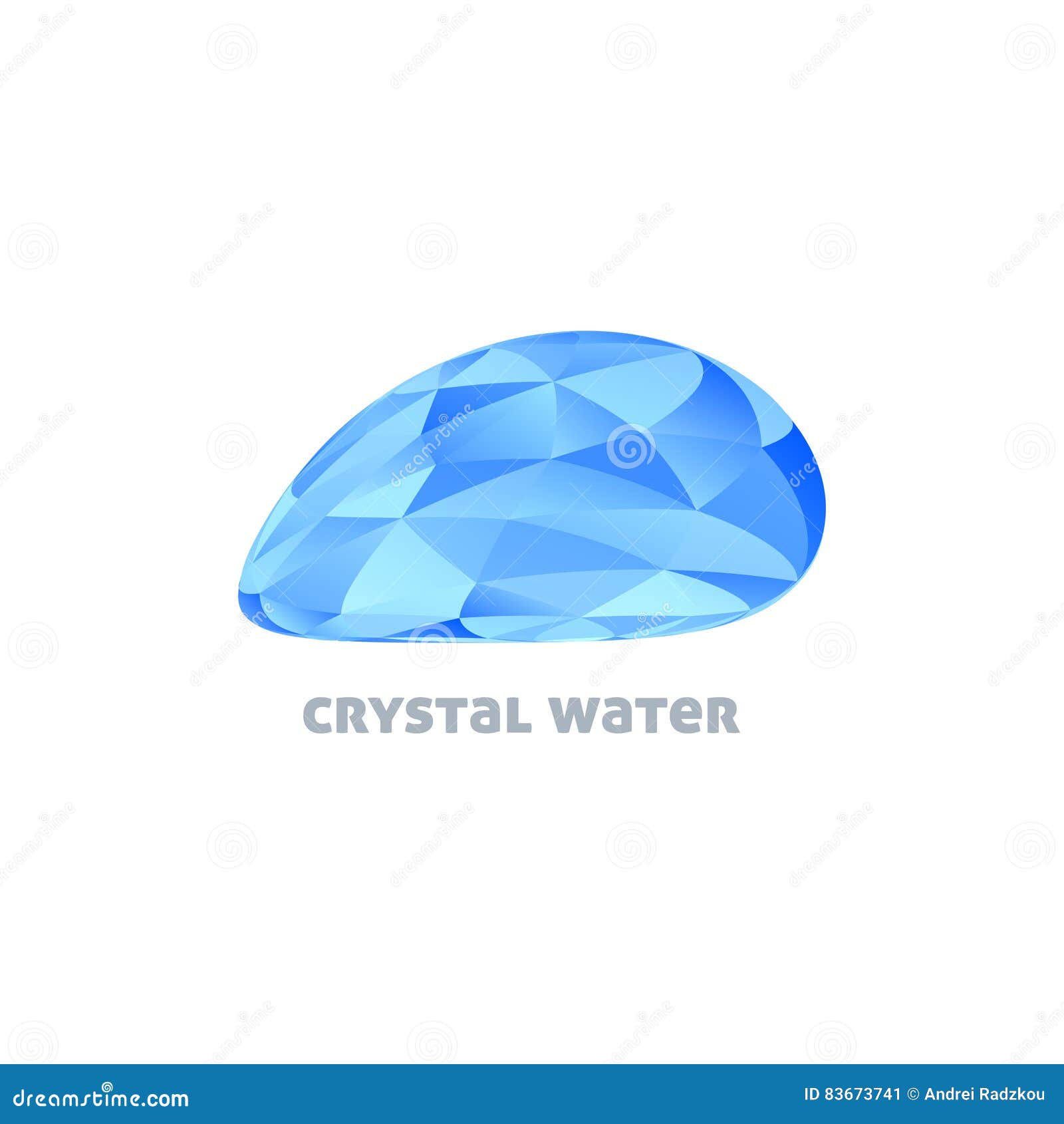 Crystal Water. Template of Logo with Water Drop Stock Vector ...