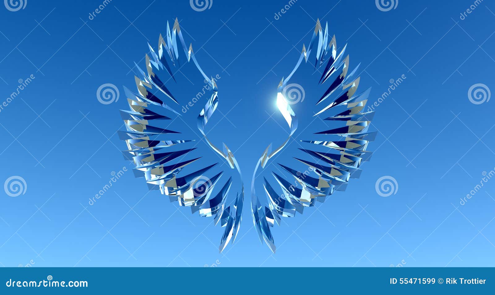 Crystal wings award stock illustration. Illustration of wings - 55471599