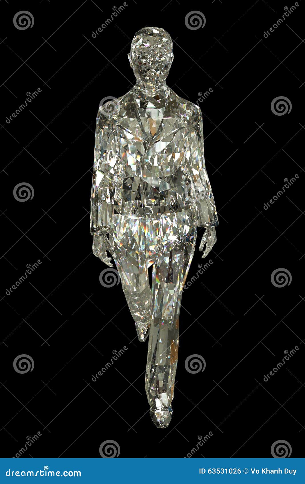 Crystal woman. stock illustration. Illustration of illuminated - 63531026