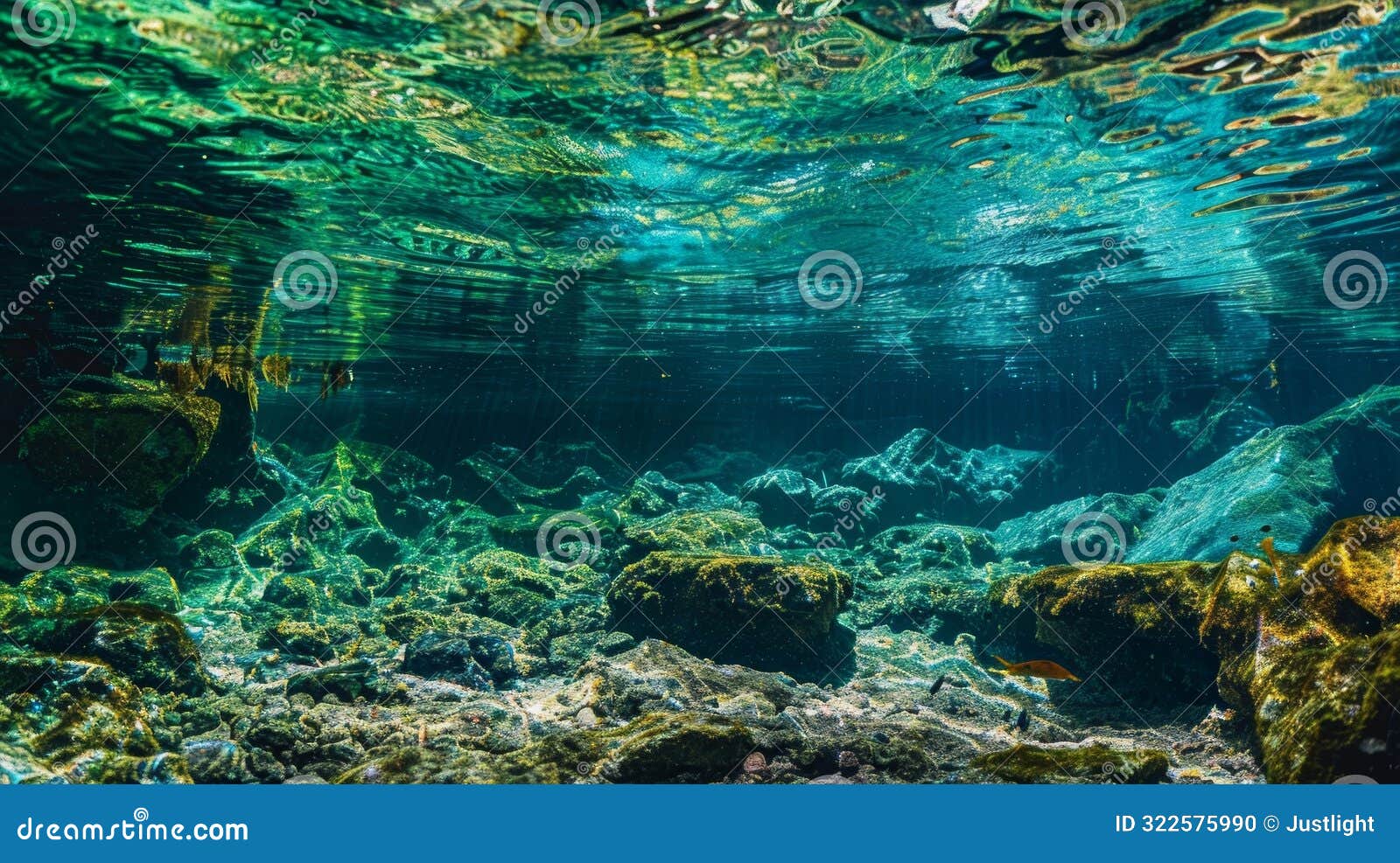 Through the Crystalclear Surface of a Cenote a Halocline is Visible ...
