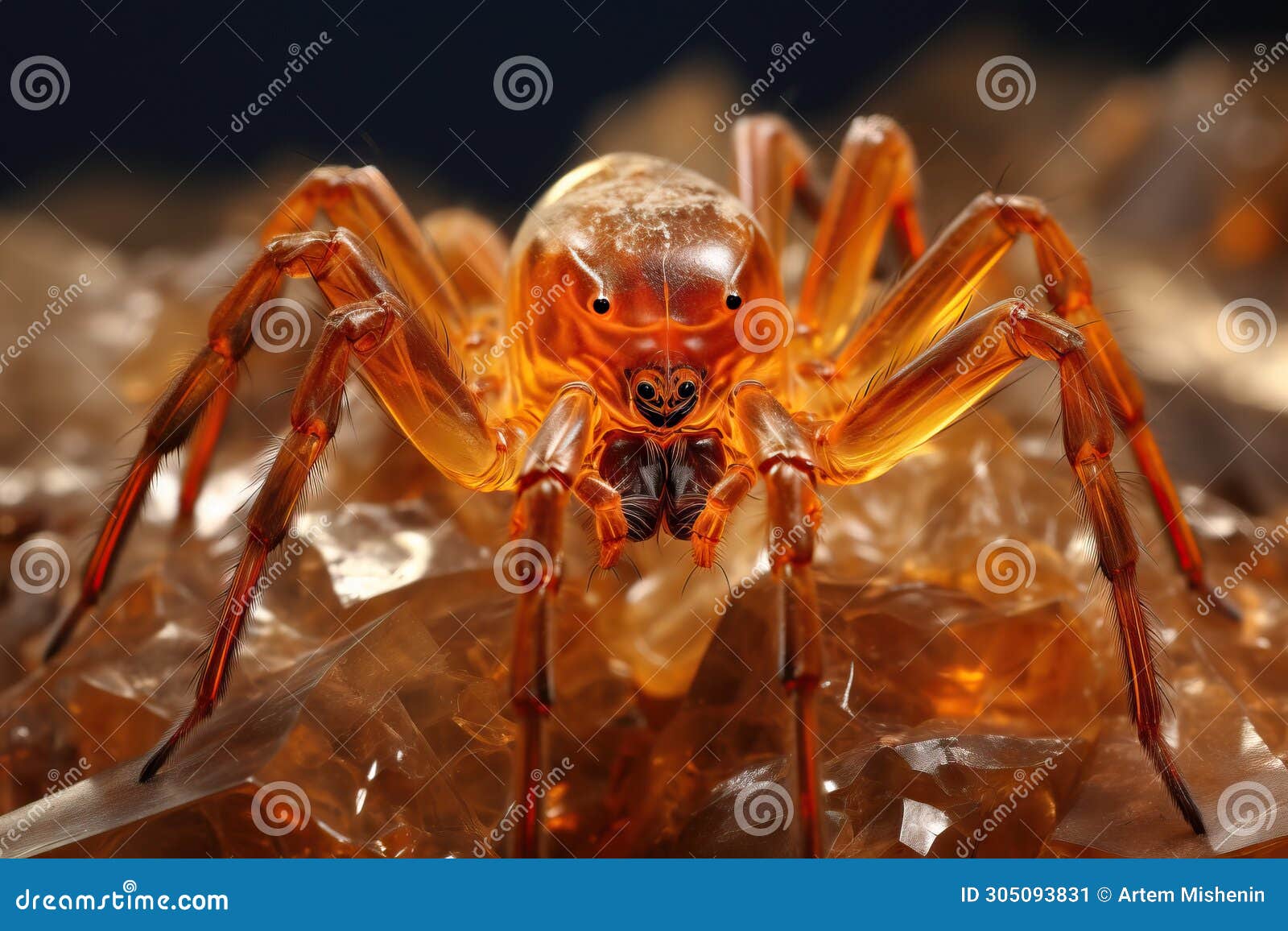 Crystalized Spider: a Photograph of a Spider Made of Caramel or Sugar ...