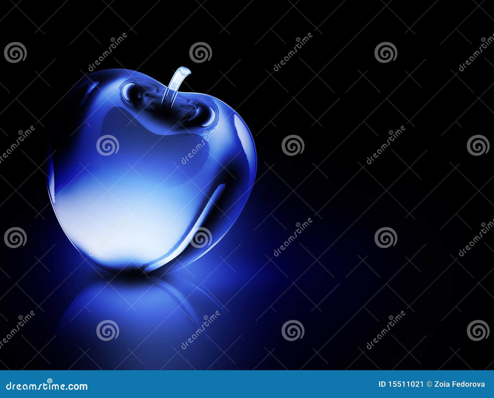 Crystalline blue apple stock illustration. Illustration of crystal ...