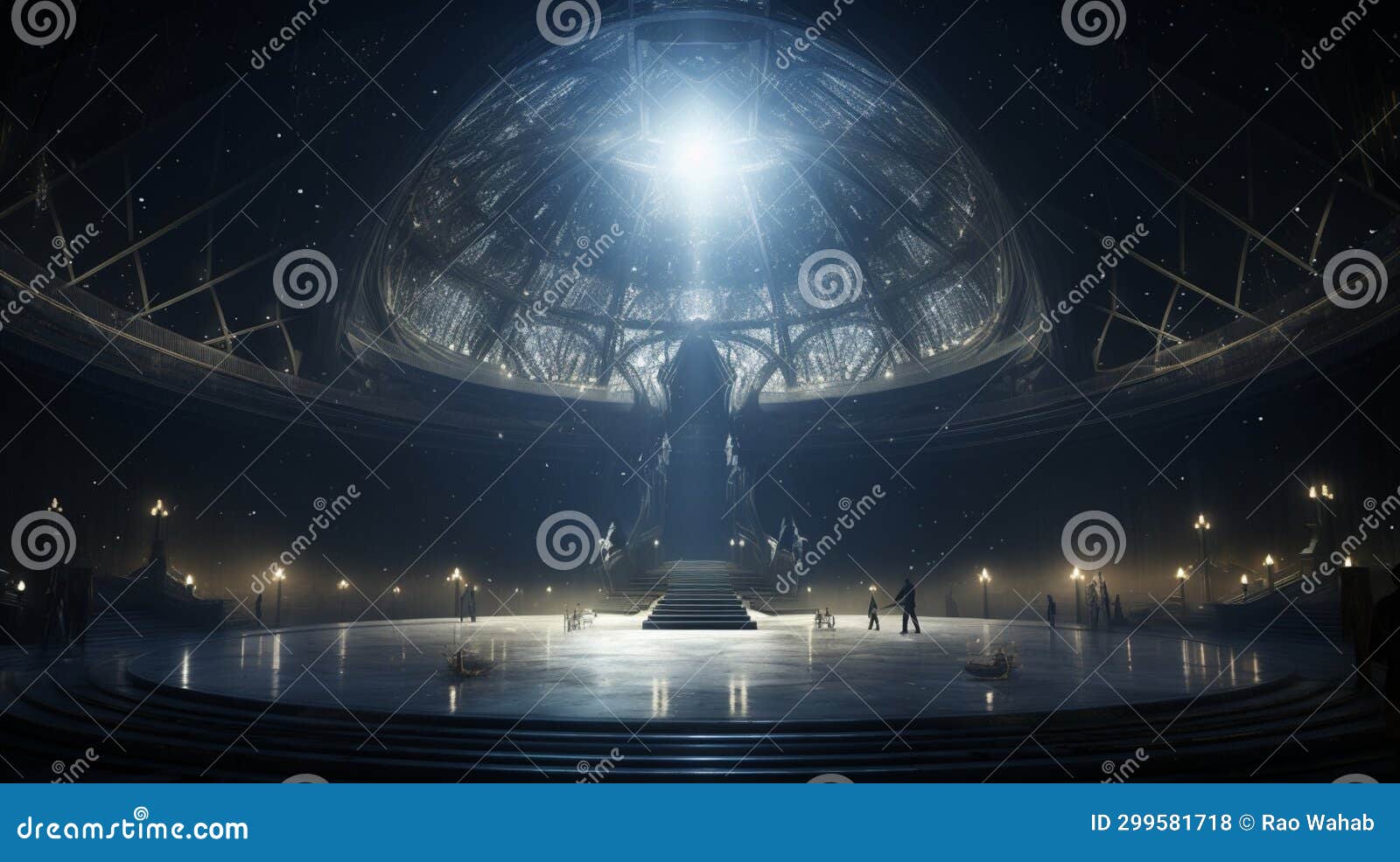 A Crystalline Dome, Reflecting the Constellations Above, Enclosing a ...