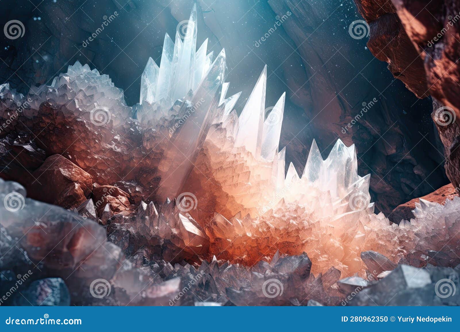 Crystalline Formations Patterns and Delicate Structures. Generative AI ...