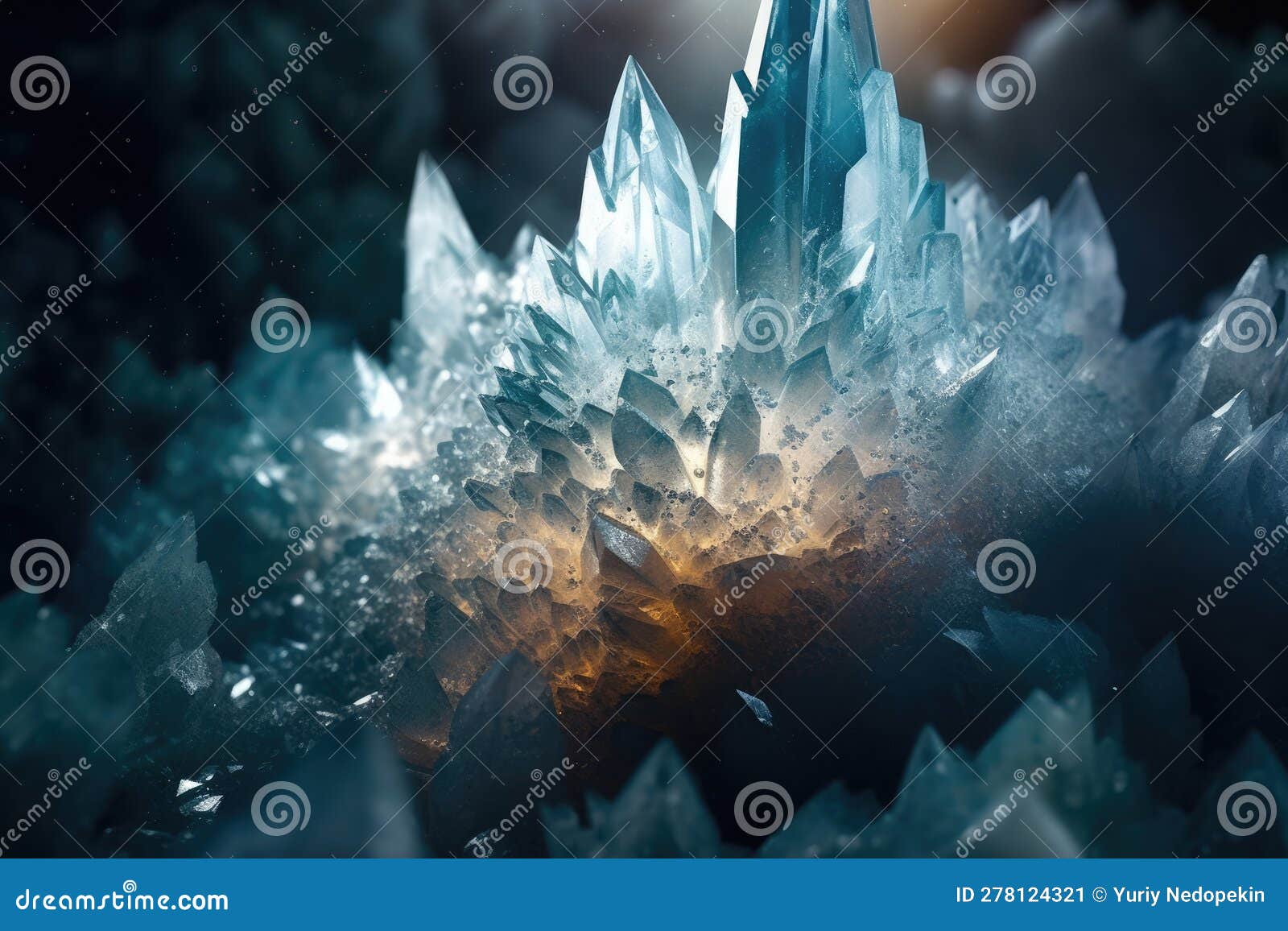 Crystalline Formations Patterns and Delicate Structures. Generative AI ...