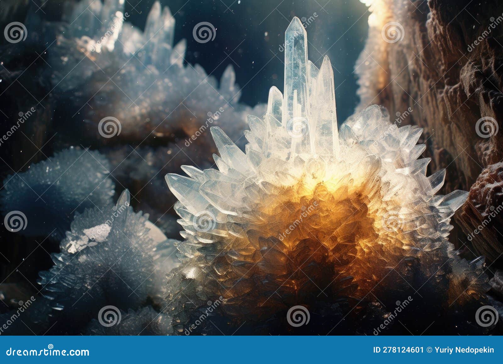 Crystalline Formations Patterns and Delicate Structures. Generative AI ...