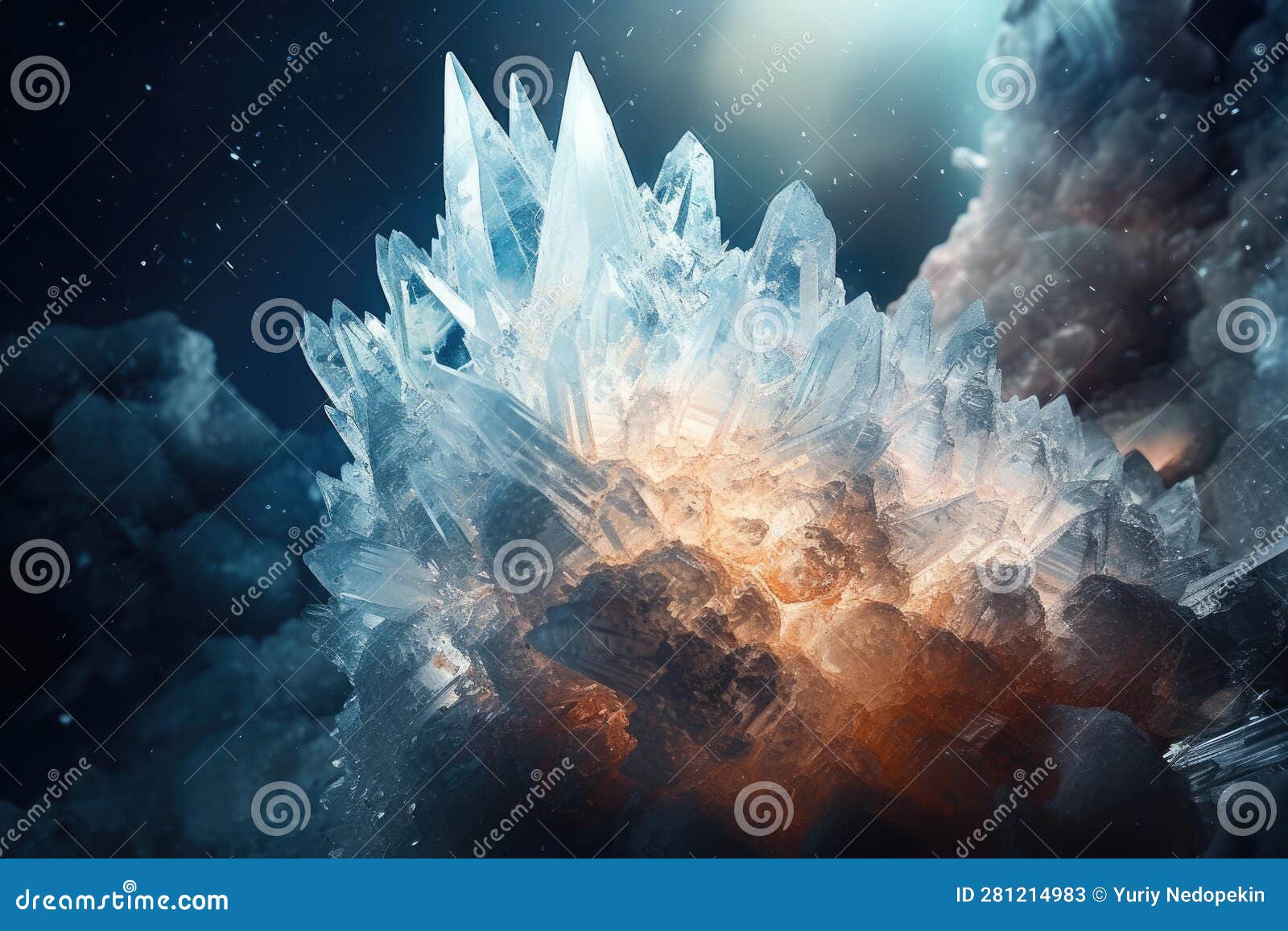 Crystalline Formations Patterns and Delicate Structures. Generative AI ...