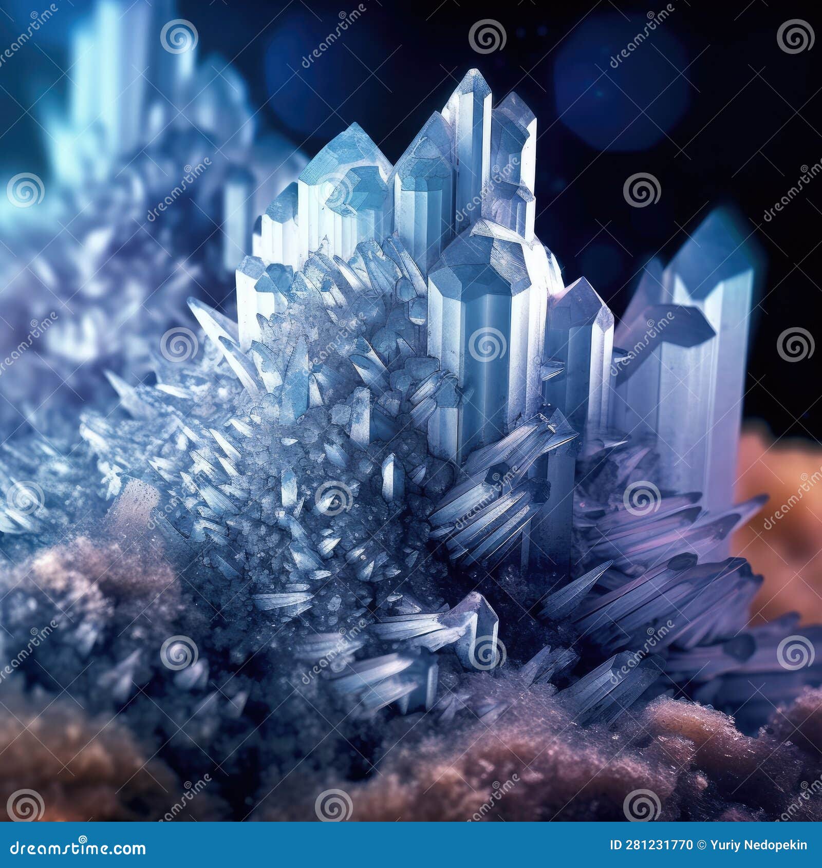 Crystalline Formations Patterns and Delicate Structures. Generative AI ...