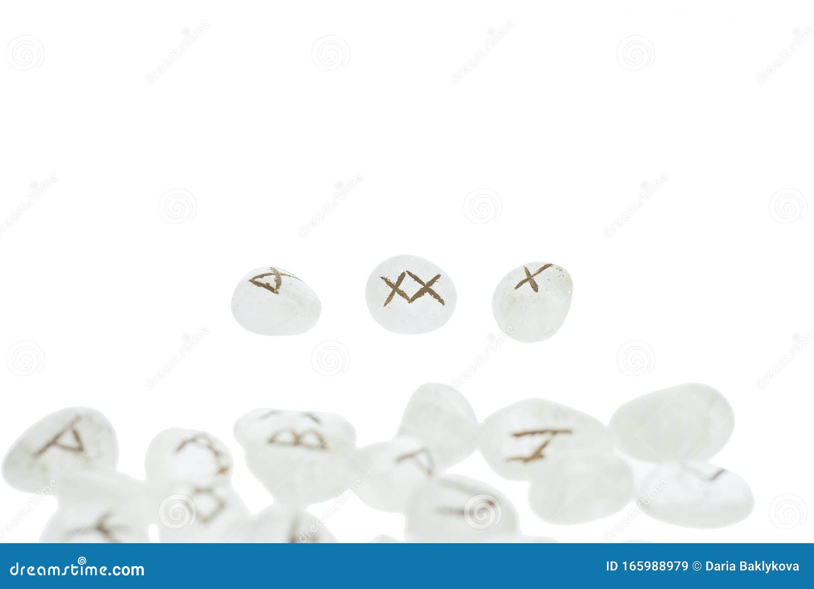 Crystalline Runes Isolated on a White Background Stock Image - Image of ...