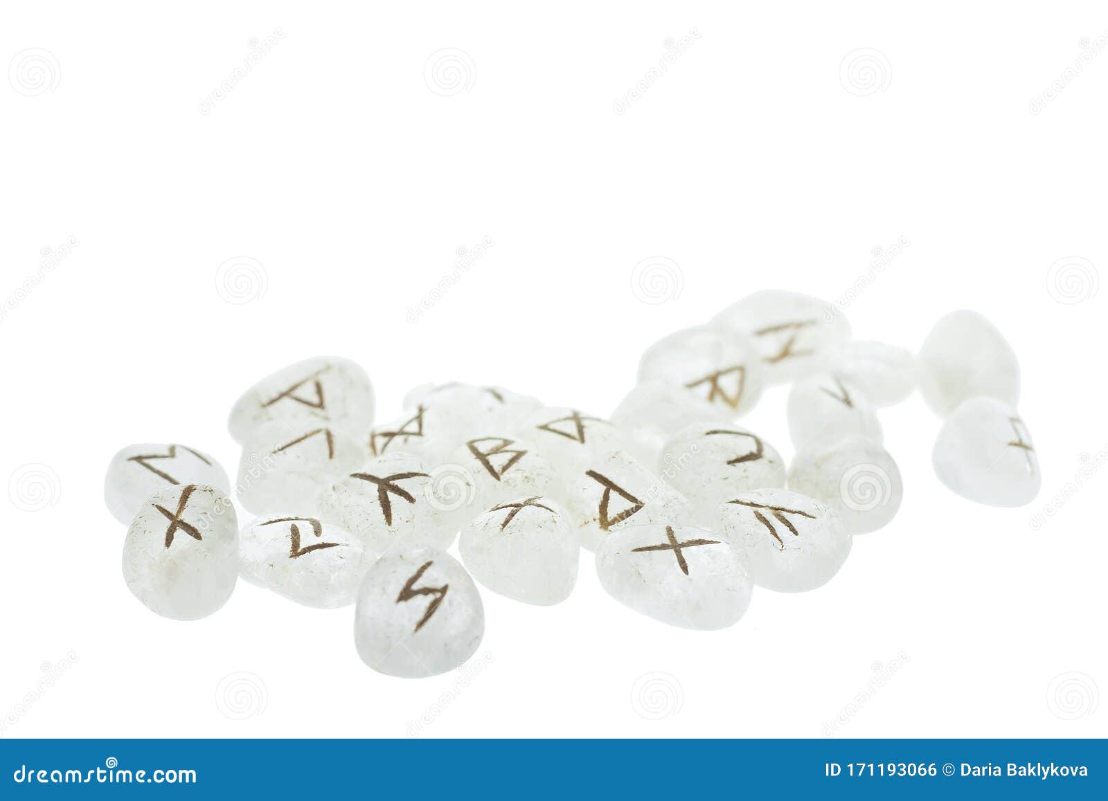 Crystalline Runes Isolated on a White Background Stock Photo - Image of ...
