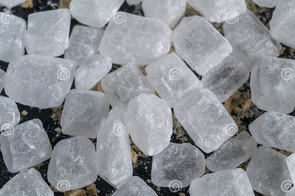 Crystalline Sugar Candy White. Stock Photo - Image of homemade, piece ...