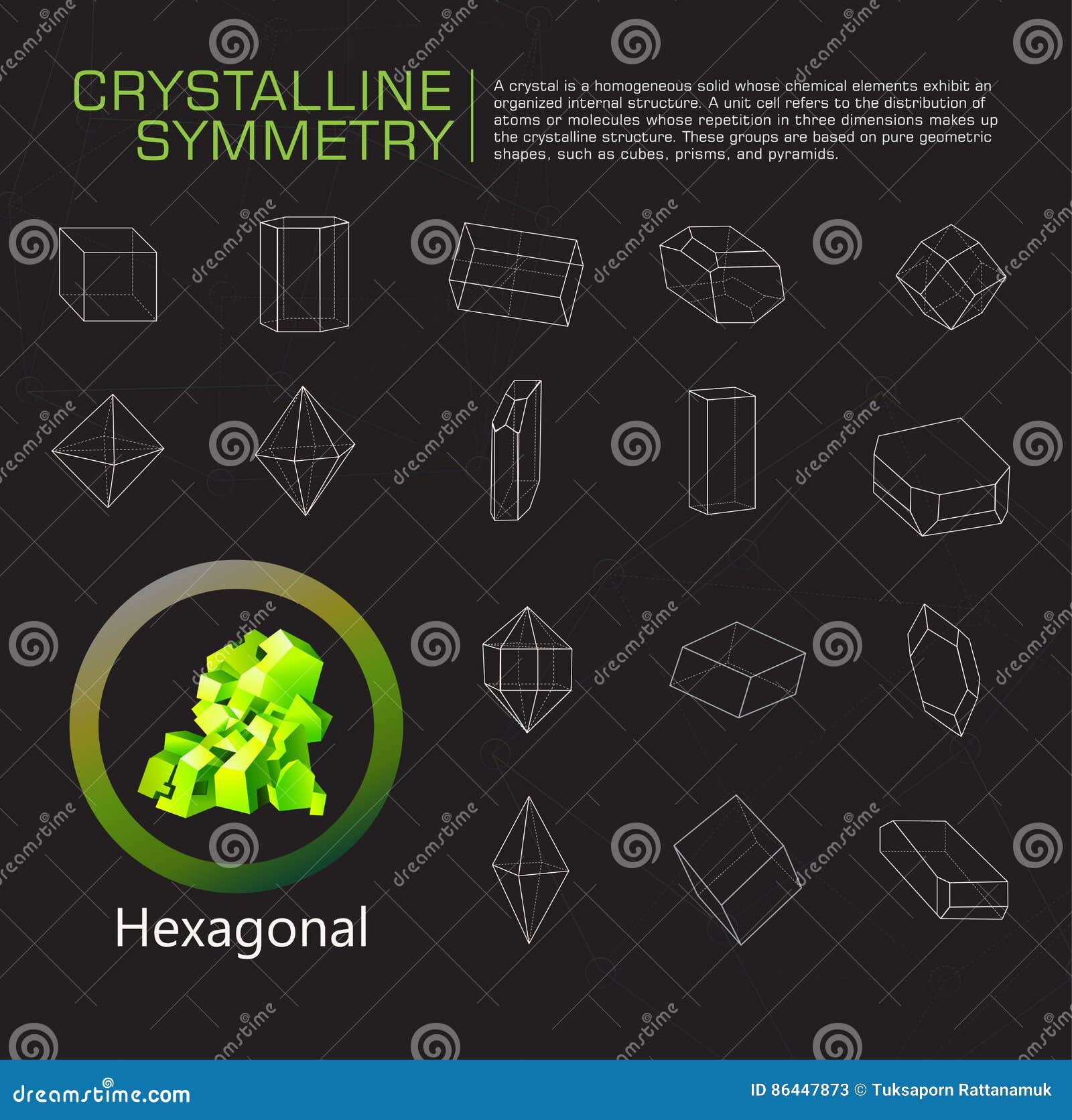 Crystalline symmetry stock vector. Illustration of graphic - 86447873