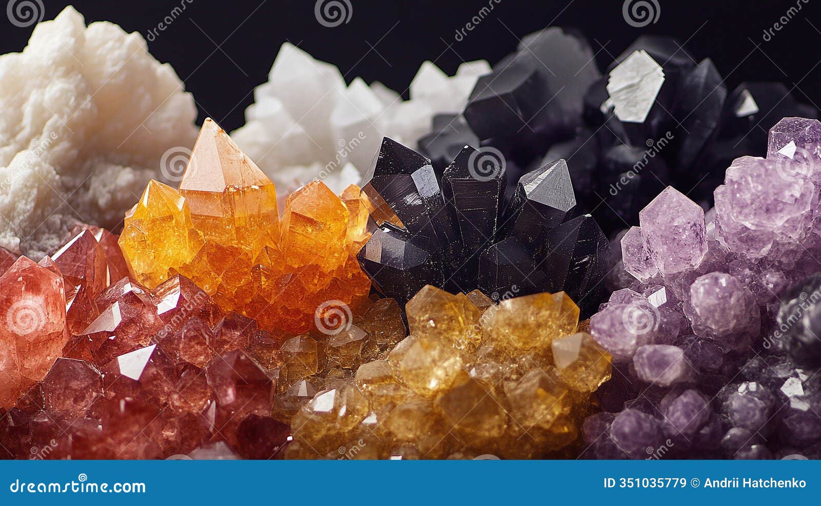 Crystallization Patterns Of Various Salts Creating Dendritic Growth ...