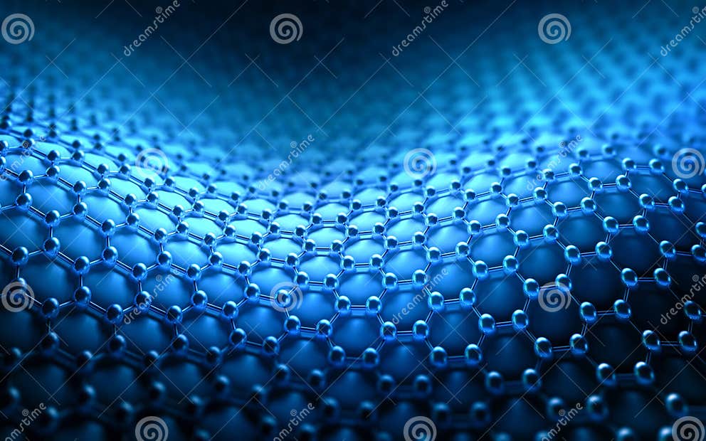 Crystallized Carbon Hexagonal System Stock Illustration - Illustration ...
