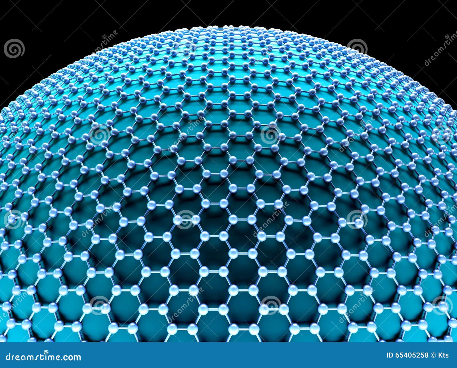 Crystallized Carbon Hexagonal System Stock Illustration - Illustration ...