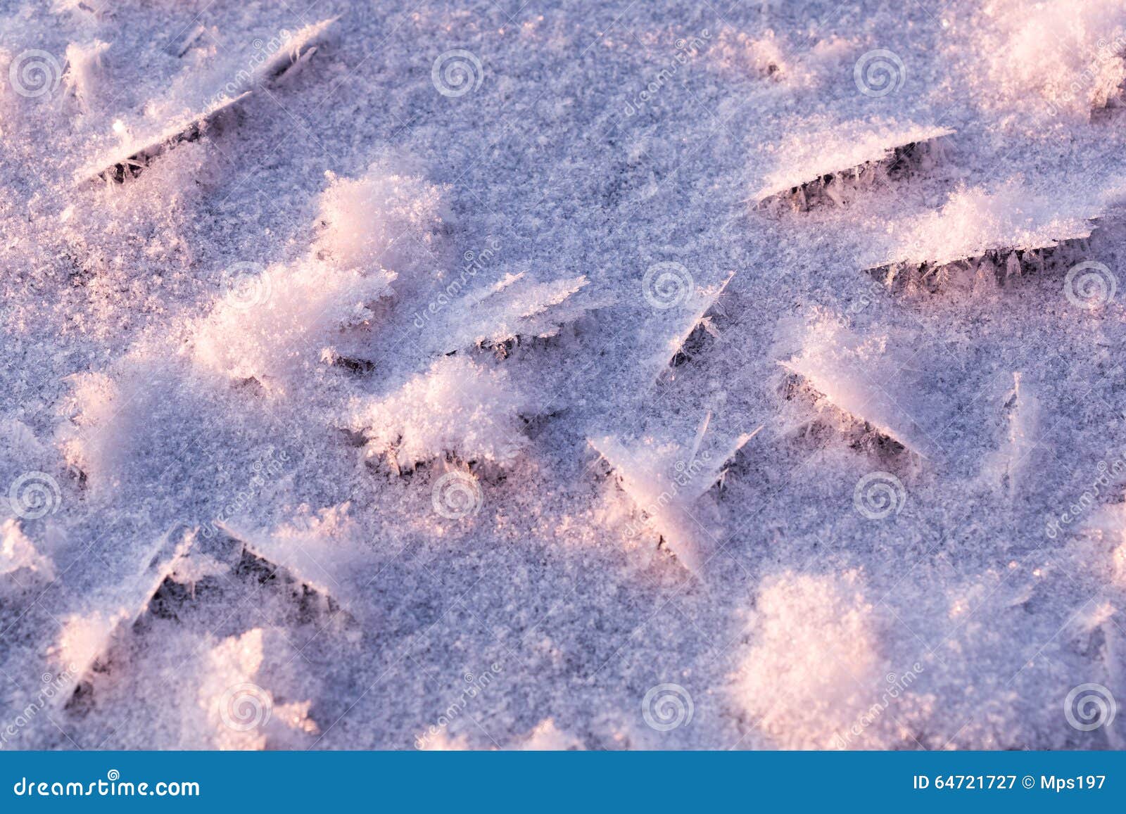 Crystallized Ice on the Ice Cover of a Frozen Lake Stock Image - Image ...