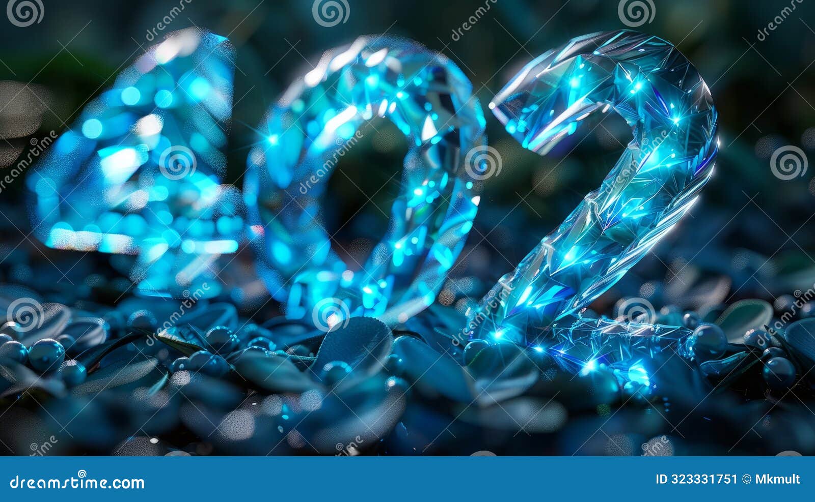 Crystallized 402 Number on Blue Background Stock Image - Image of ...