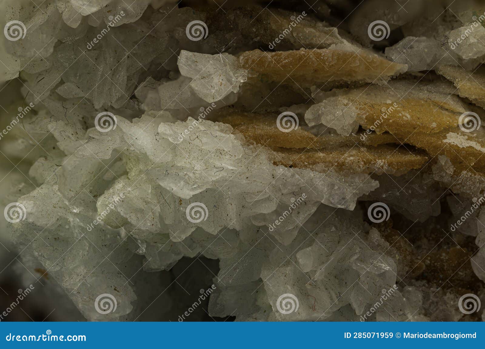 Crystallized Sample of Baryte, Sulfate Mineral Stock Image - Image of ...