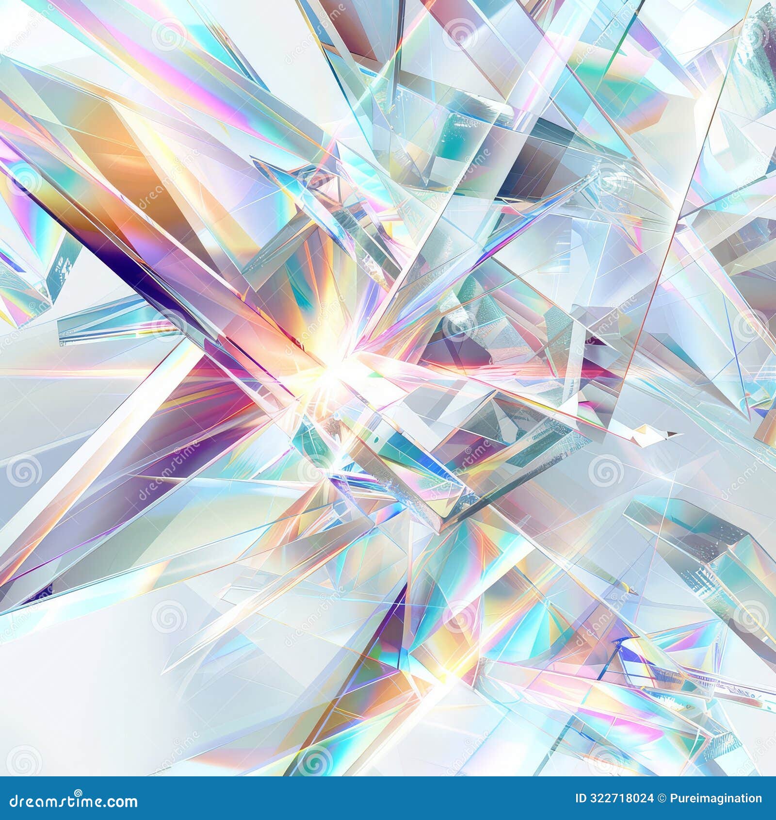 Crystals Diffract Light into a Mesmerizing Color Spectrum Stock ...