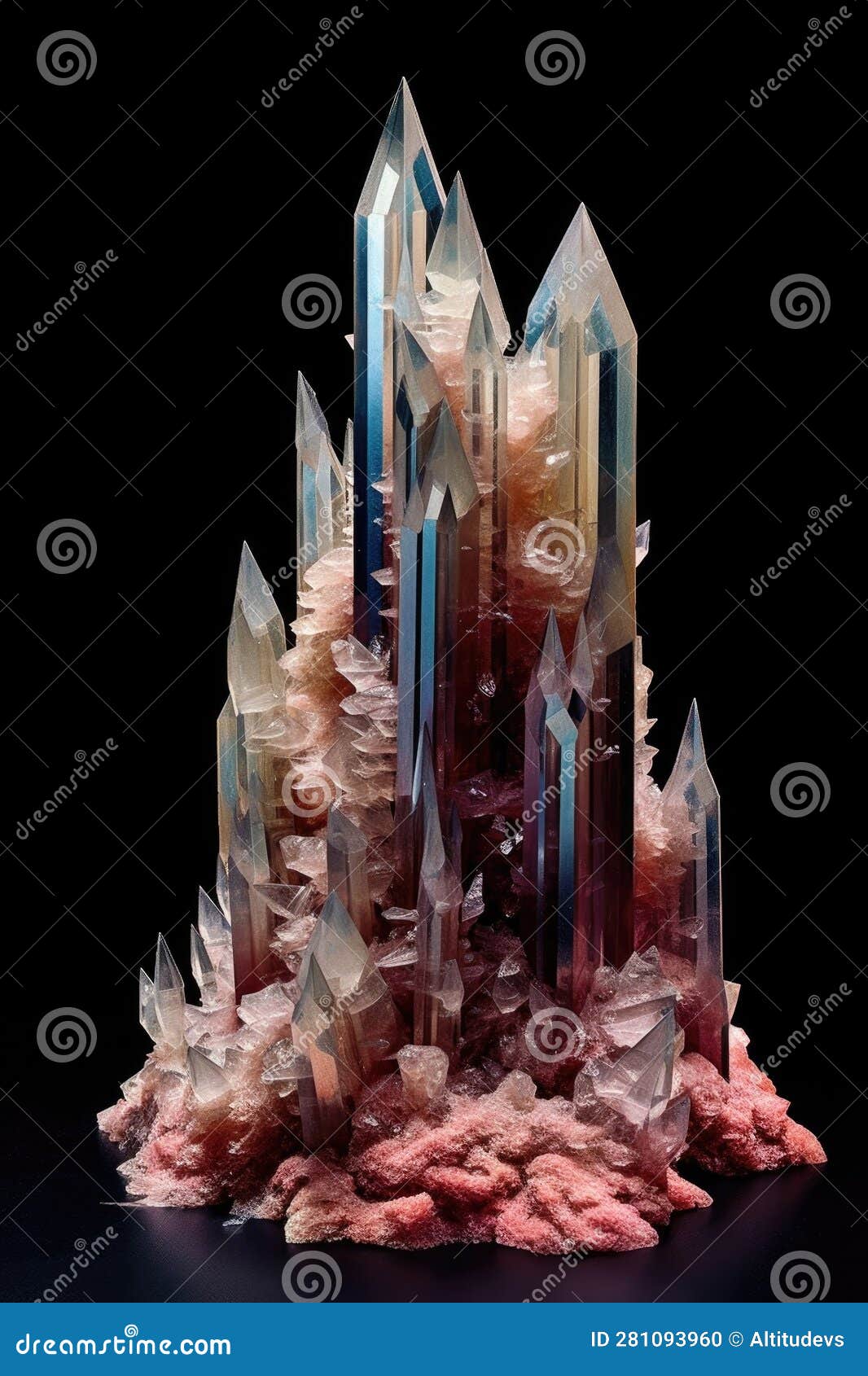 Crystals Forming Intricate Structures Stock Illustration - Illustration ...