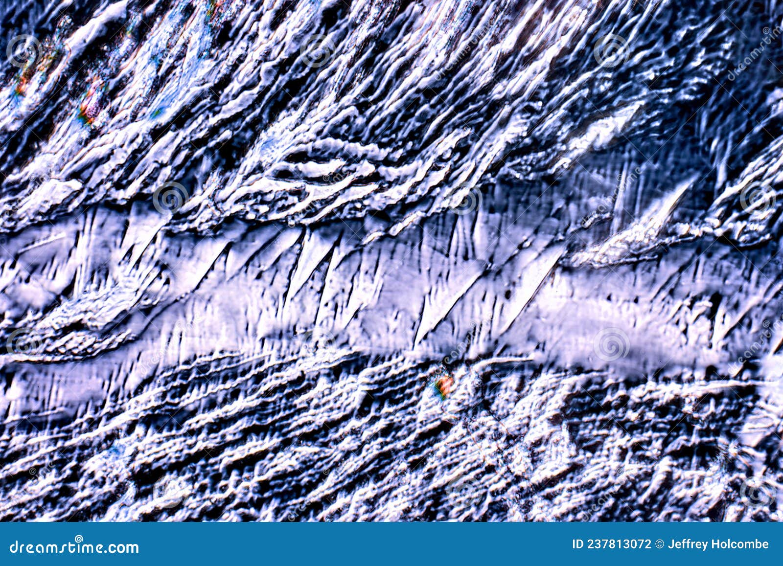 Crystals Of Glycine Resemble Ice Under A Polarizing Microscope Stock ...