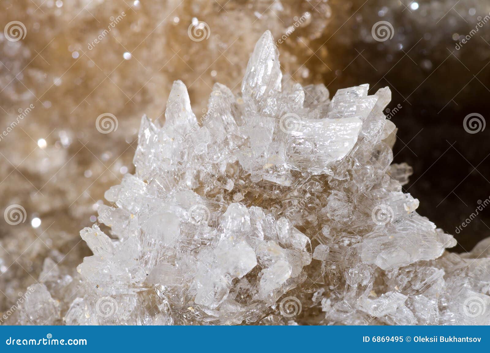 Crystals of gypsum stock image. Image of gypsum, black - 6869495