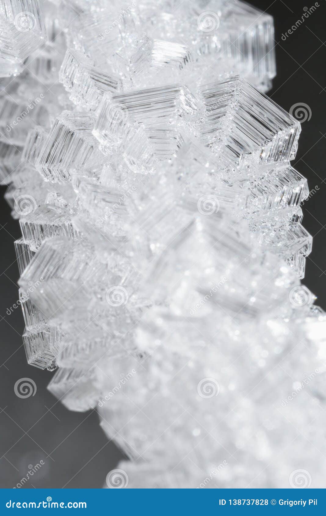 Crystals of ice stock photo. Image of glass, natural - 138737828