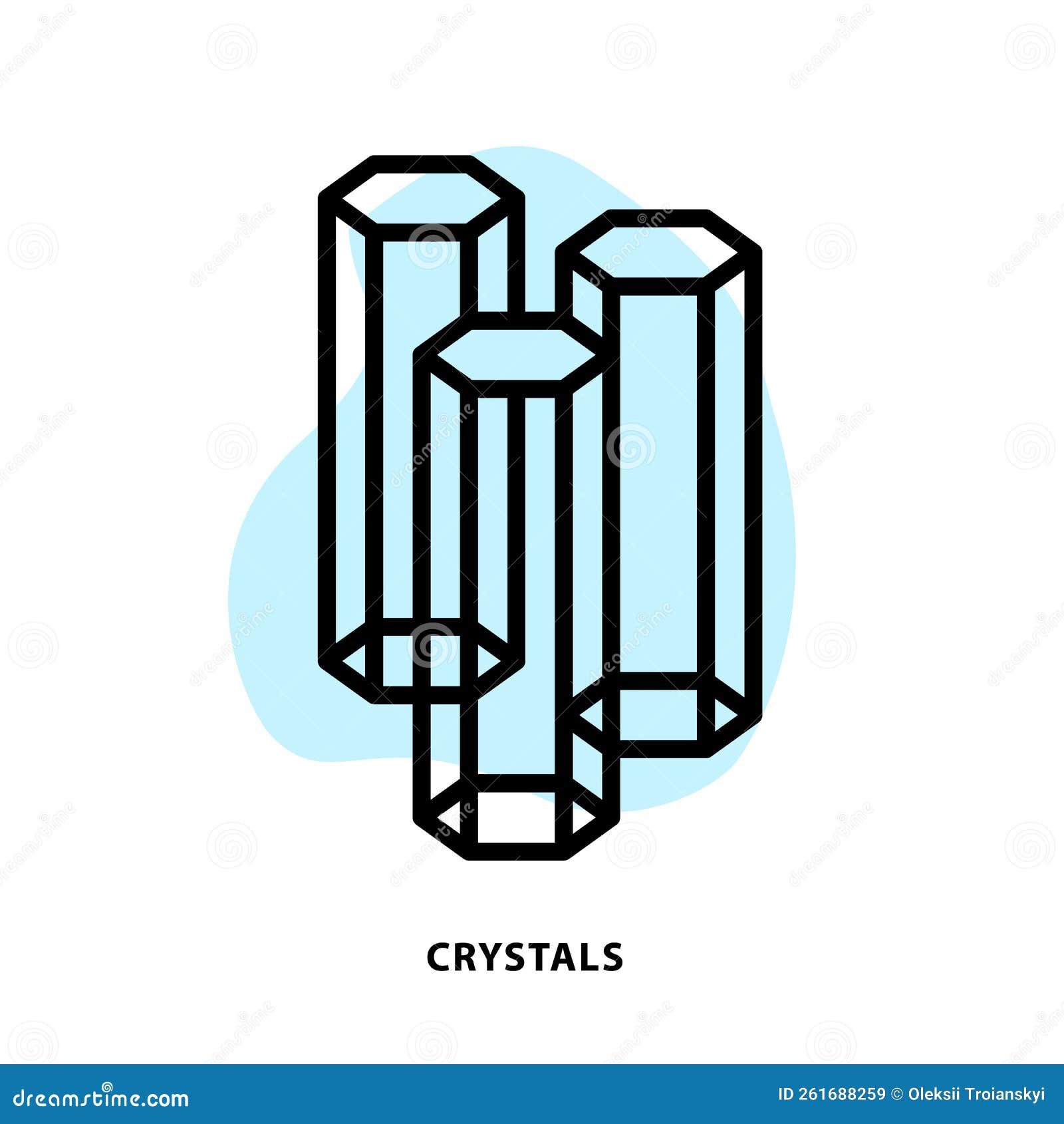 Crystals Linear Icon Design for Application or Web Design Template ...