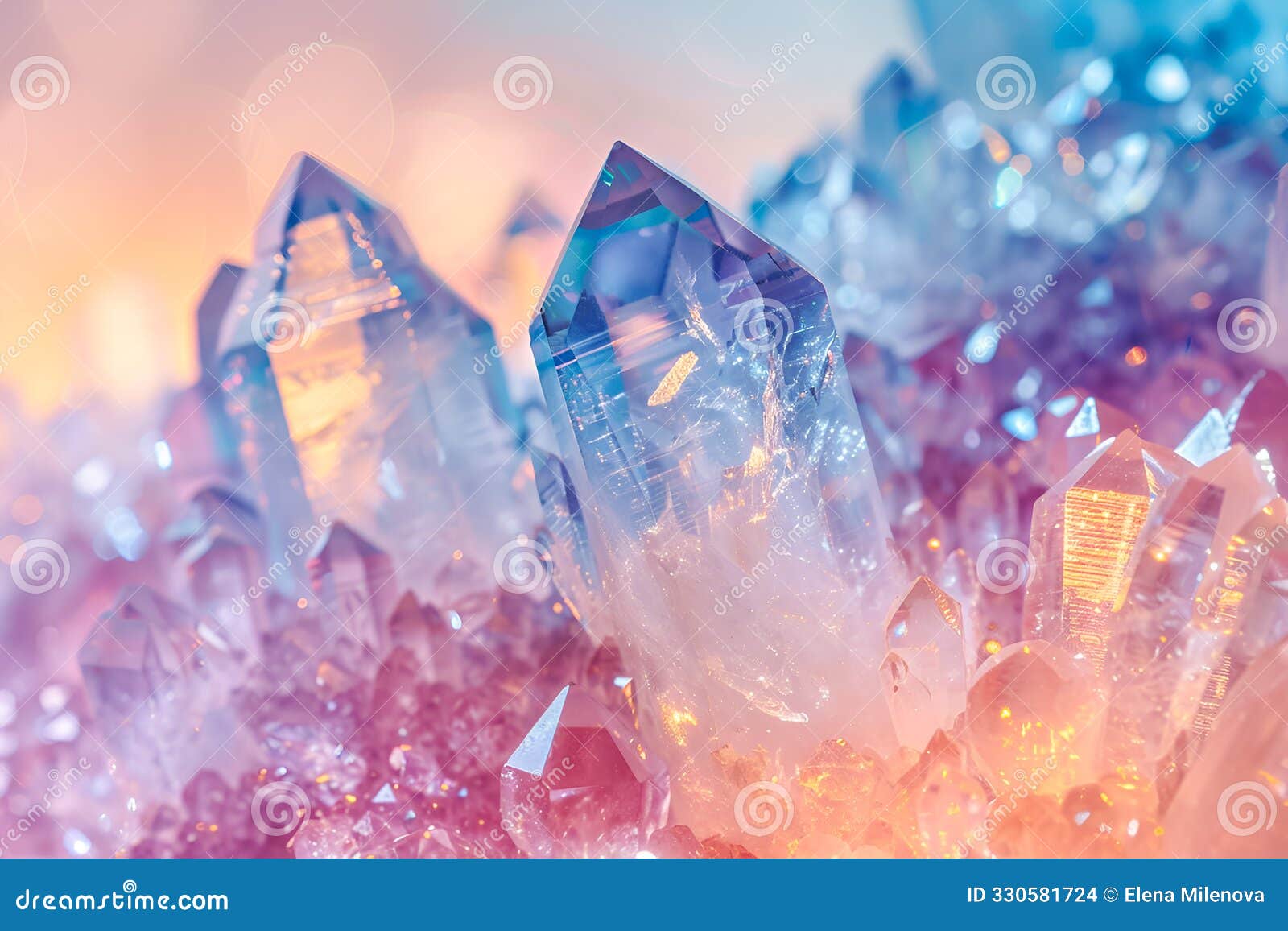 Crystals on Pastel Background Stock Photo - Image of contemporary ...