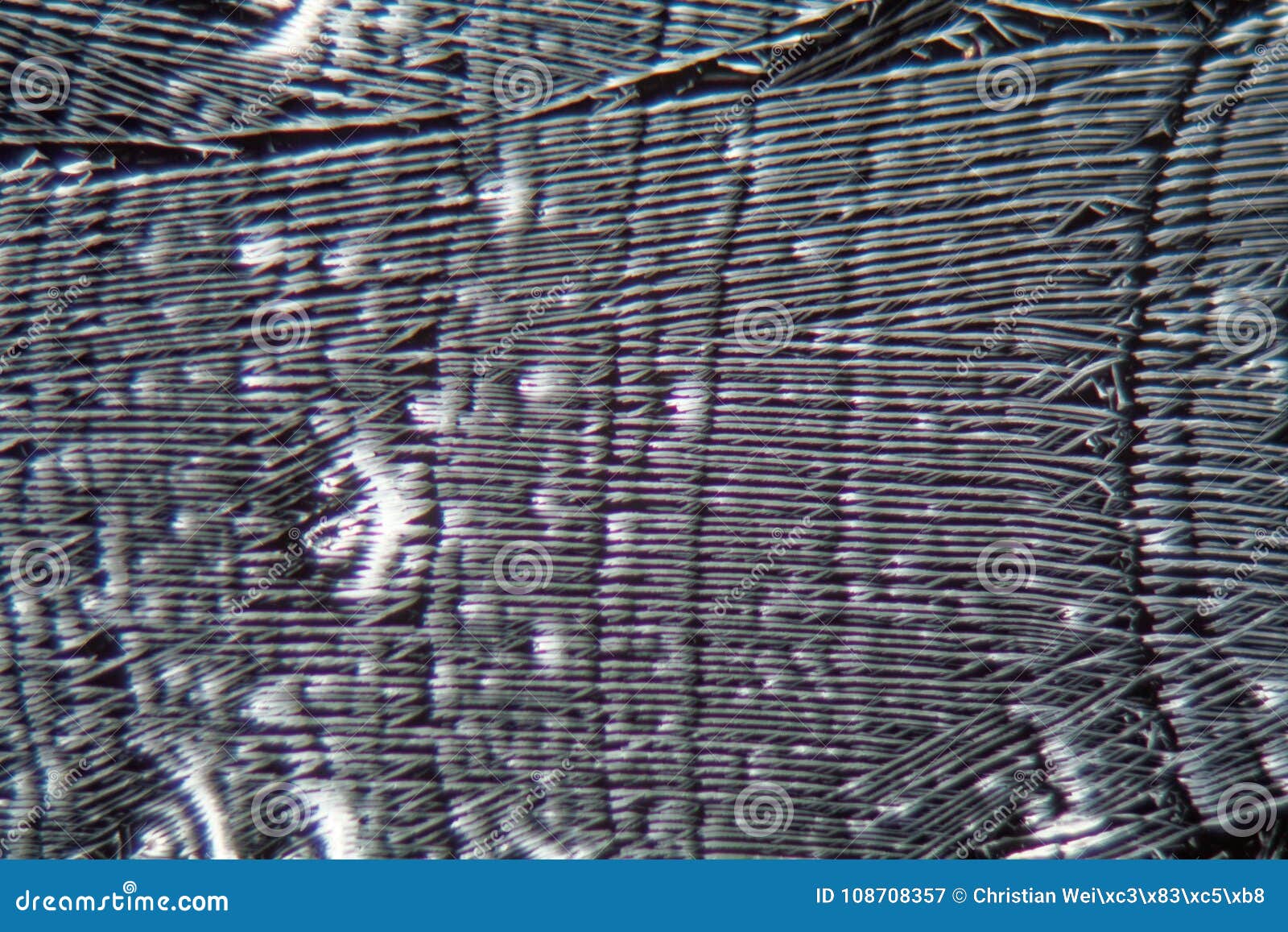 Crystals of Potassium Nitrate Under the Microscope Stock Image - Image ...