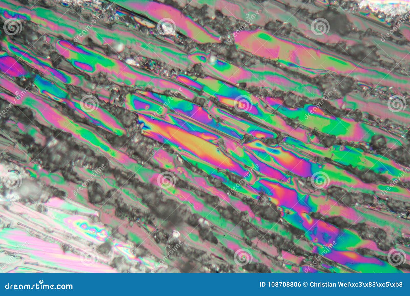 Crystals of Potassium Nitrate Under the Microscope Stock Photo - Image ...