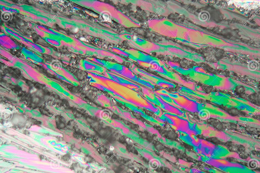 Crystals of Potassium Nitrate Under the Microscope Stock Photo - Image ...