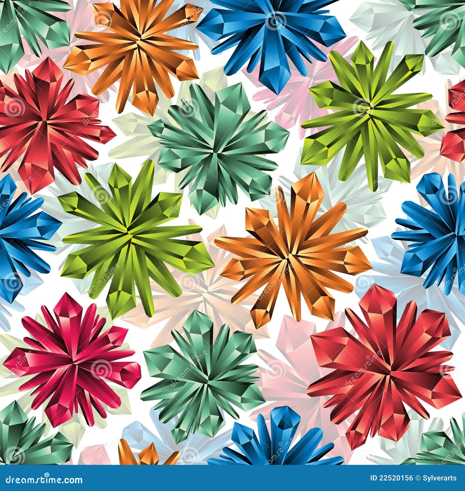 Crystals seamless pattern. stock illustration. Illustration of abstract ...