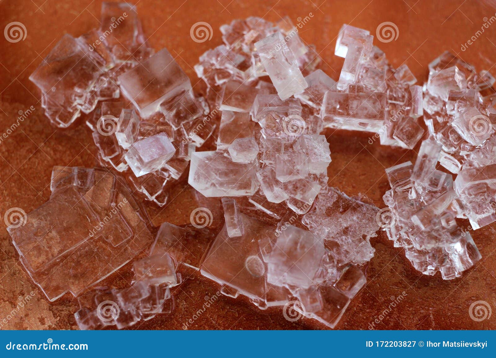 The Crystals of Sodium Chloride Cubic Structure. Stock Image - Image of ...