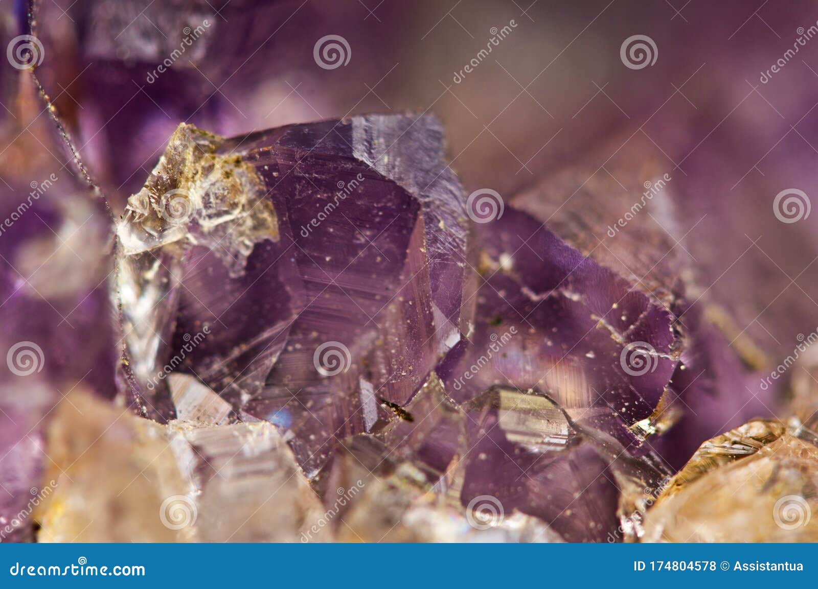 Crystals. Structure of the Stone. Beautiful Background from Purple ...