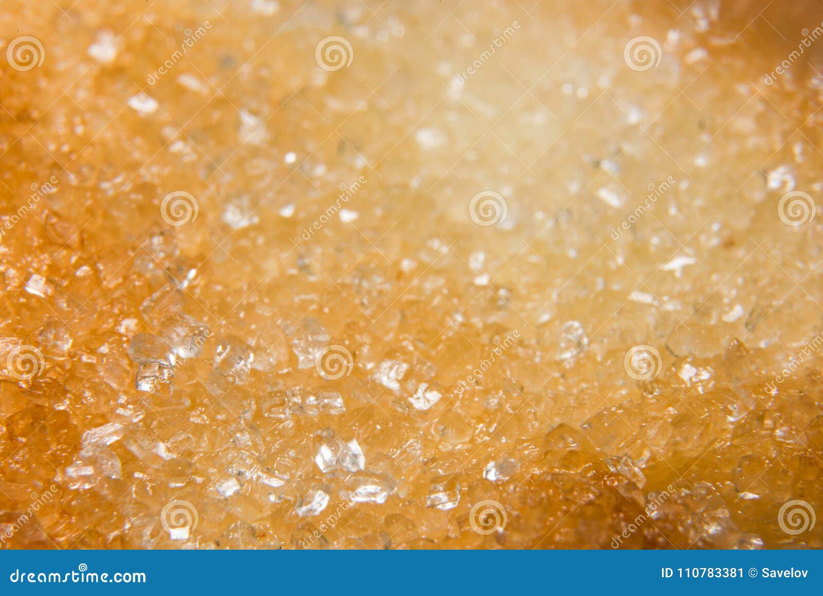 Crystals of Sugar Macro on a Yellow Surface, Soft Light Stock Image ...
