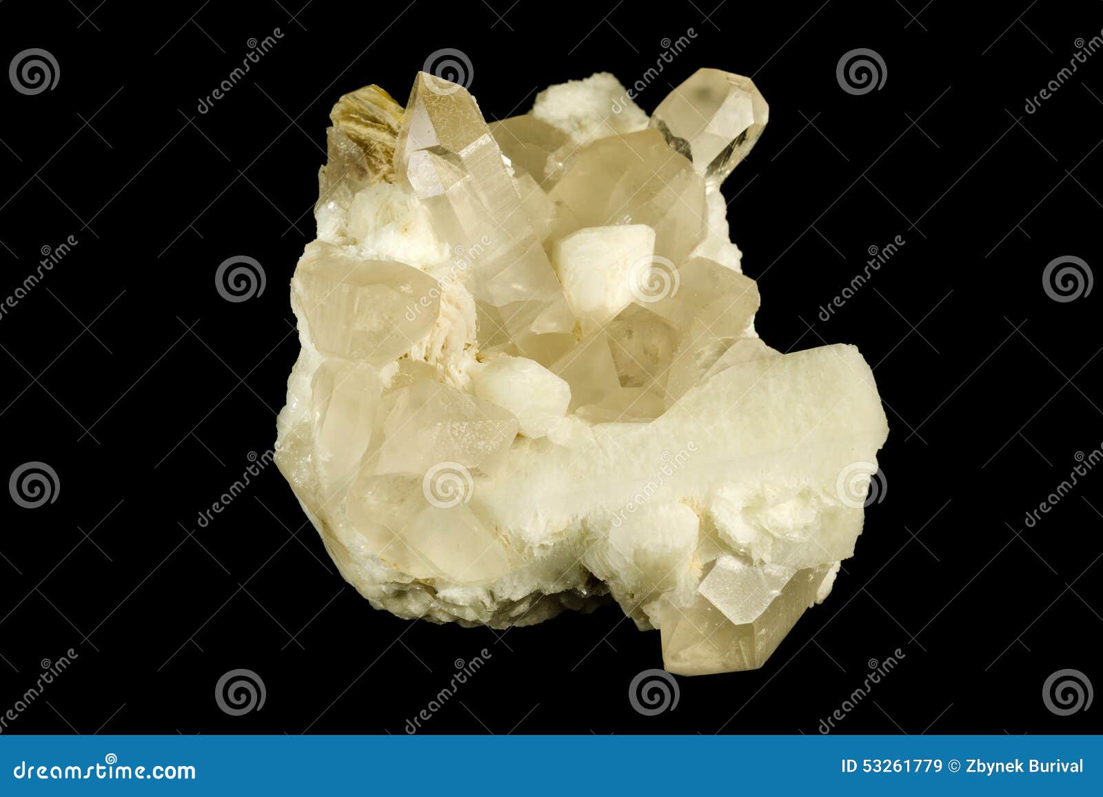 Crystals of Topaz, Quartz and Feldspar Stock Image - Image of mineral ...