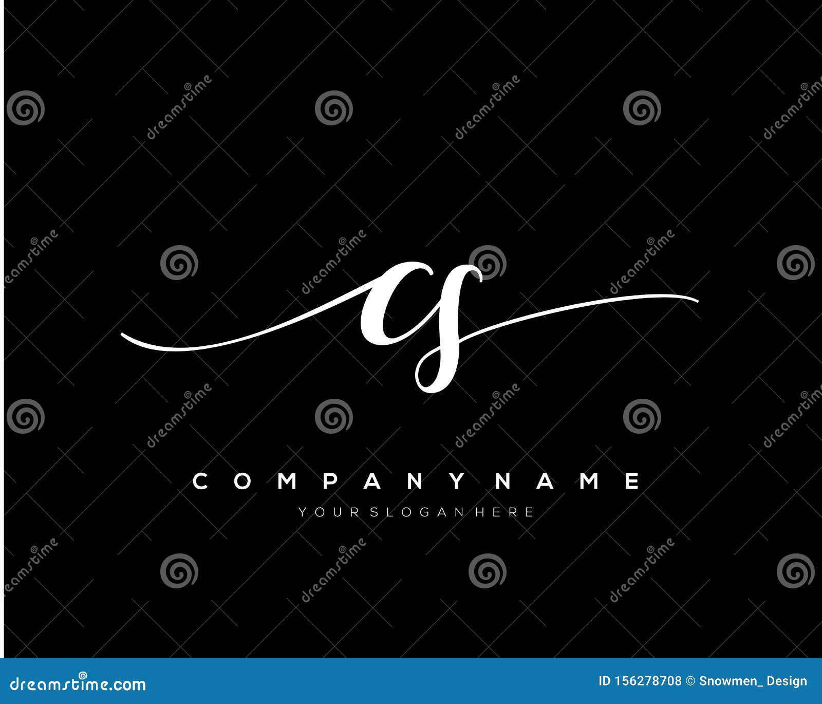 CS Initial Handwriting Logo Template Vector. Stock Vector ...