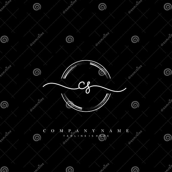 CS Initial Handwriting Minimalist Geometric Logo Template Vector Stock ... CS Initial Handwriting Minimalist Geometric Logo Template Vector Stock ...