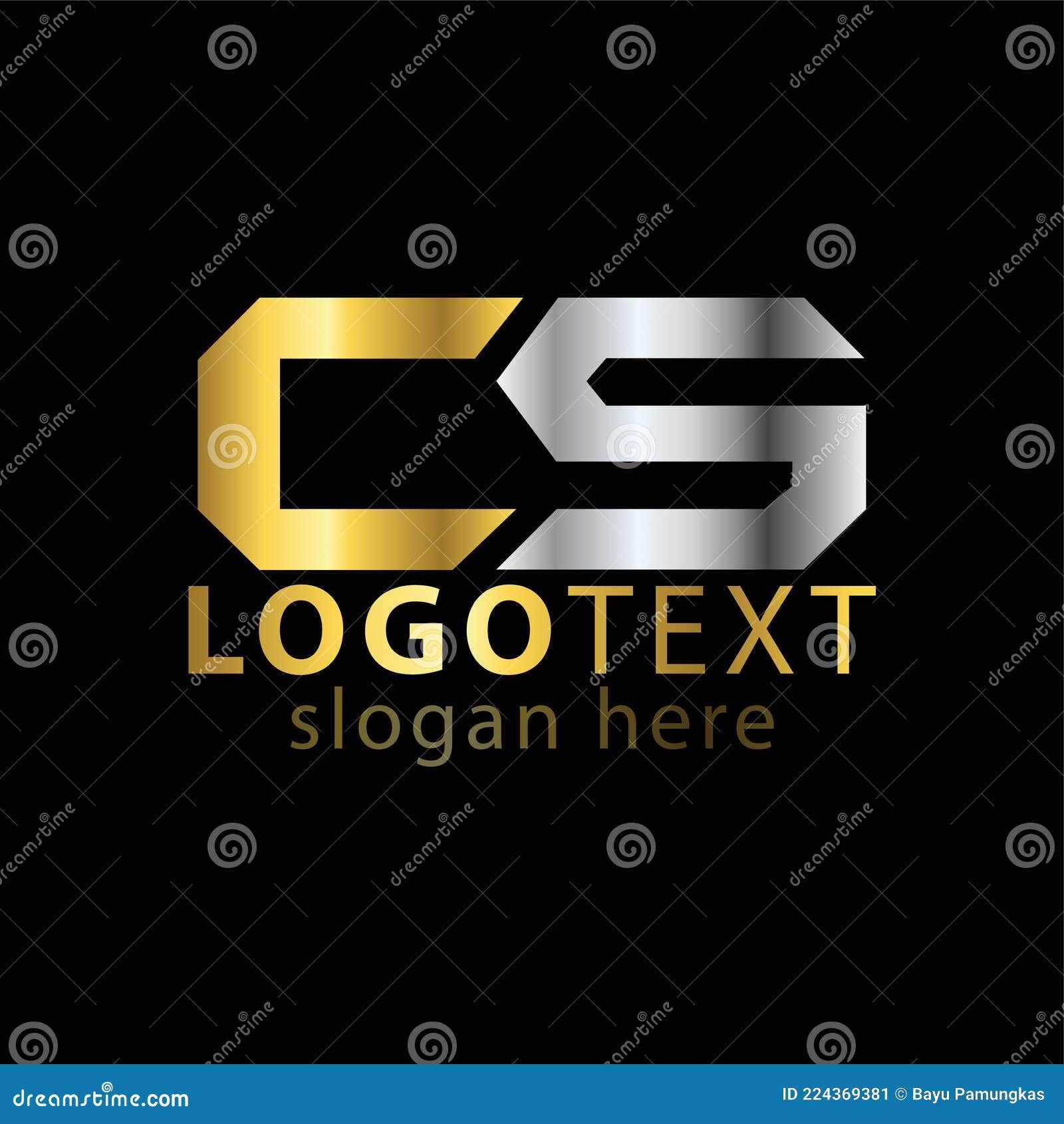 CS Initial Letter Abstract Logo Vector Stock Vector - Illustration of elegance, elegant: 224369381