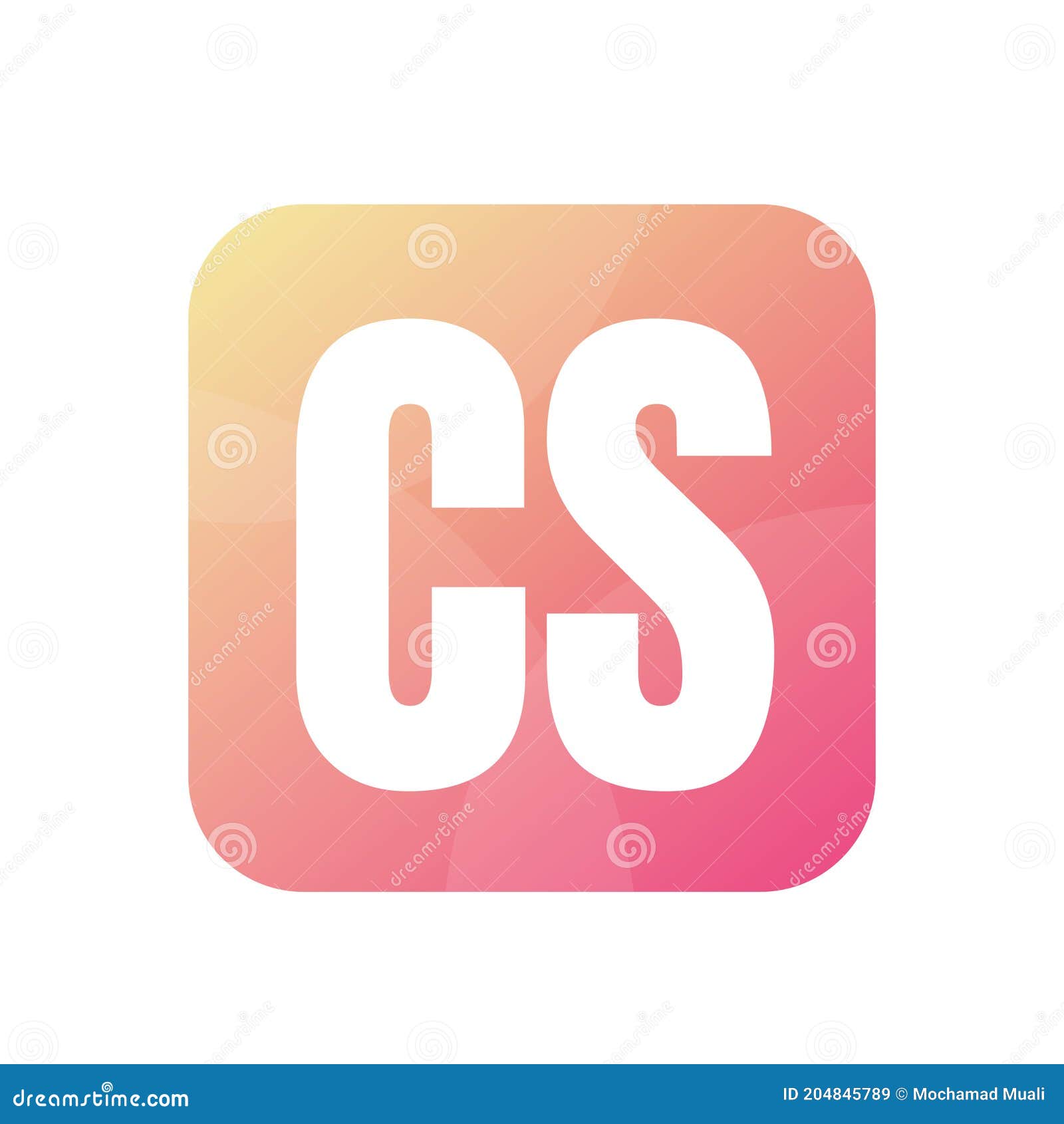 CS Letter Logo Design with Simple Style Stock Vector - Illustration of ...