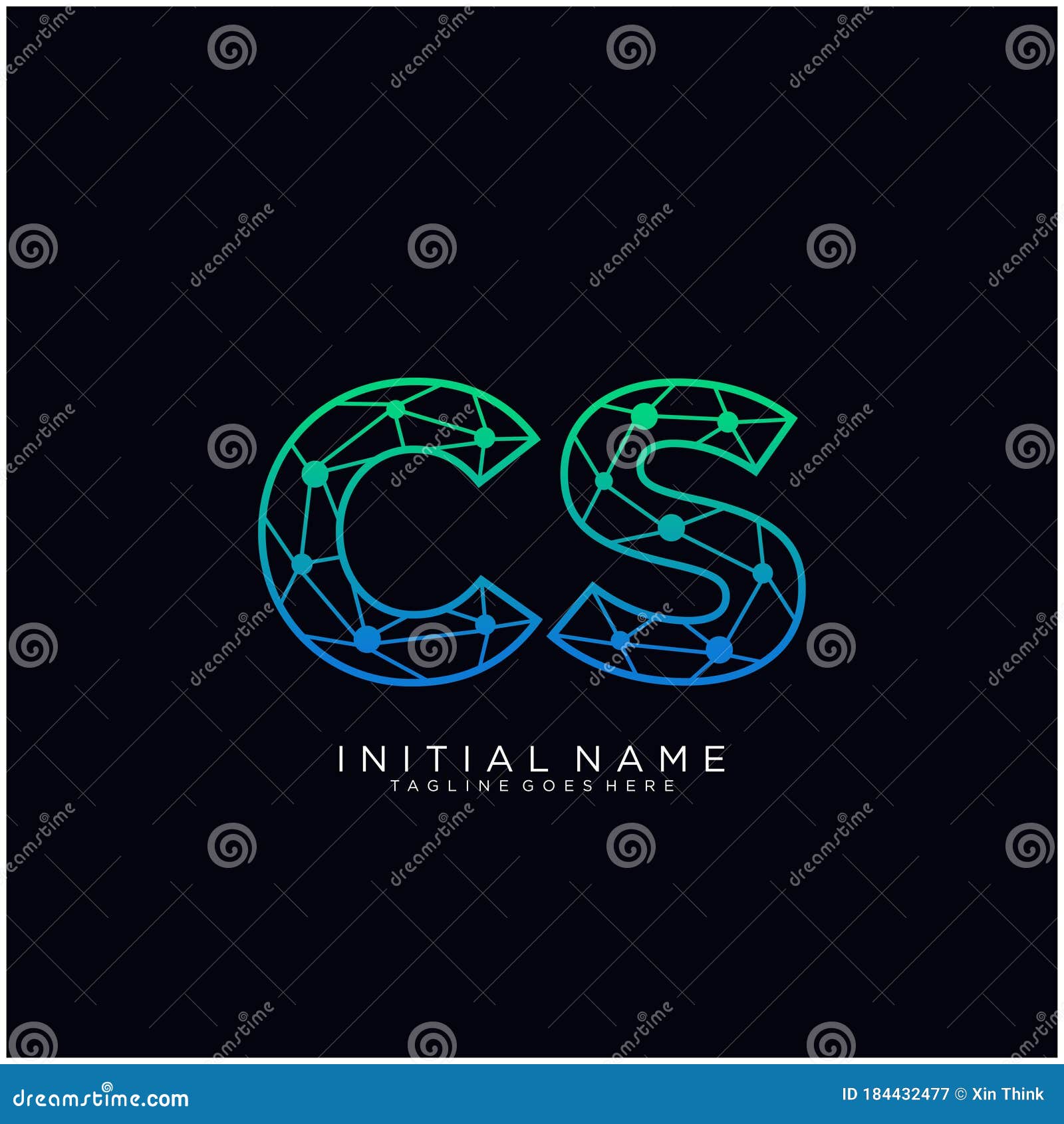 CS Letter Logo Icon Design Template Elements Stock Vector ...