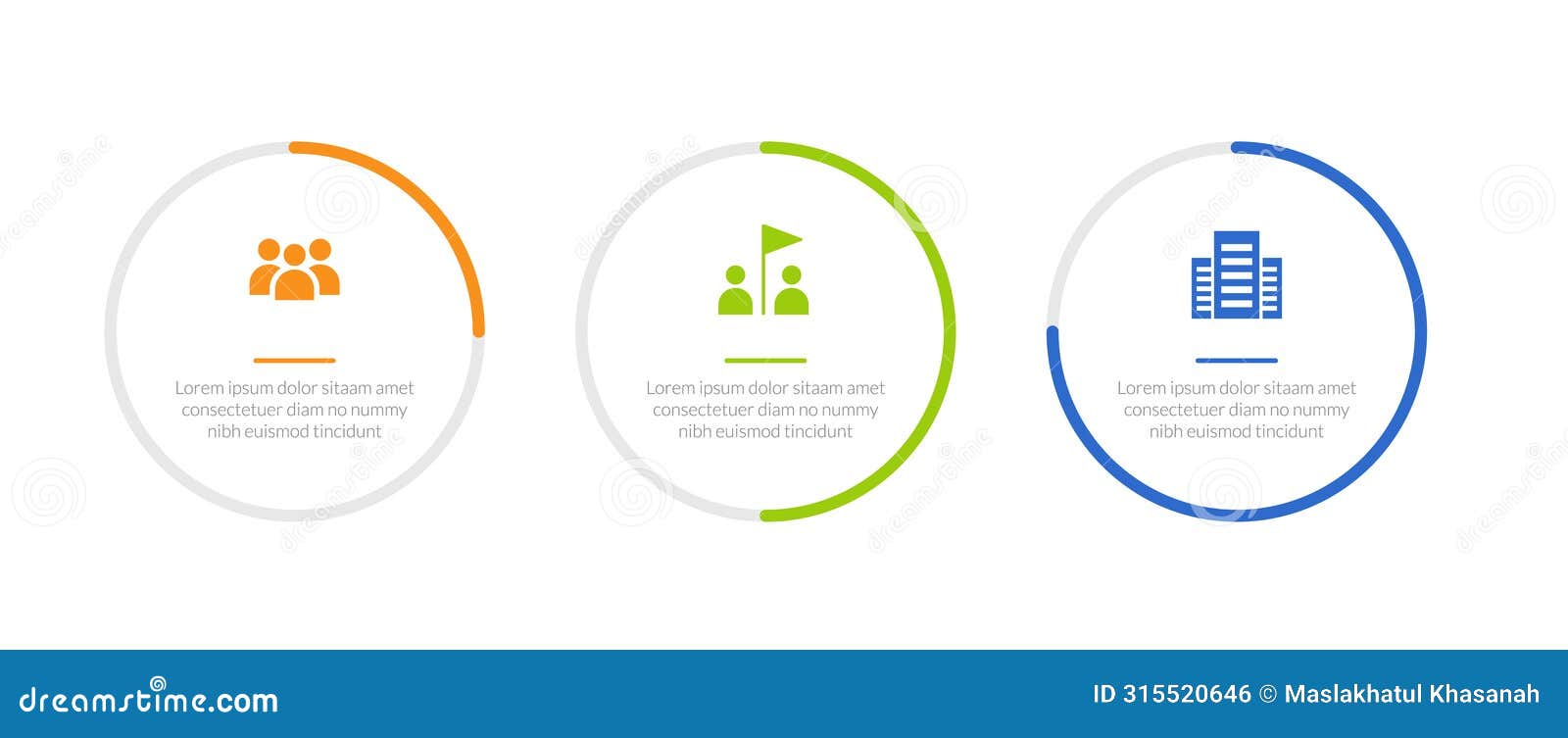 3cs Marketing Model Infographics Template Diagram with Piechart ...