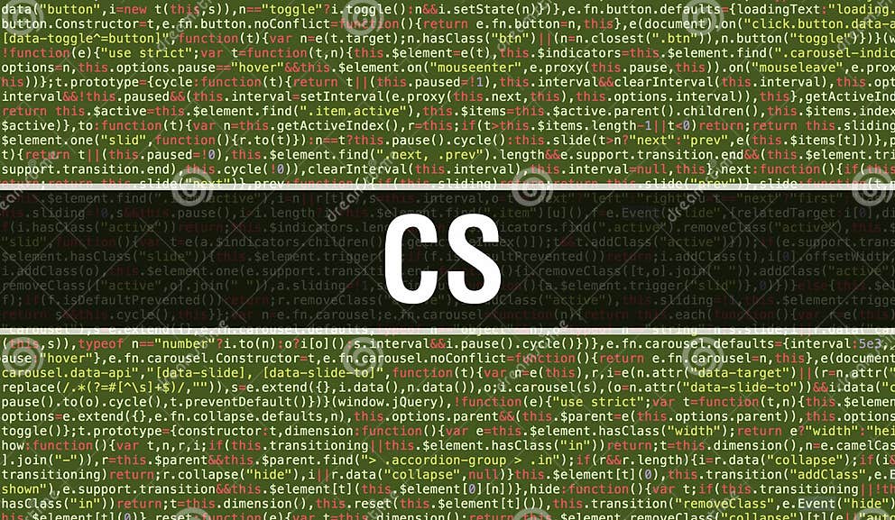 CS Text Written on Programming Code Abstract Technology Background of ...
