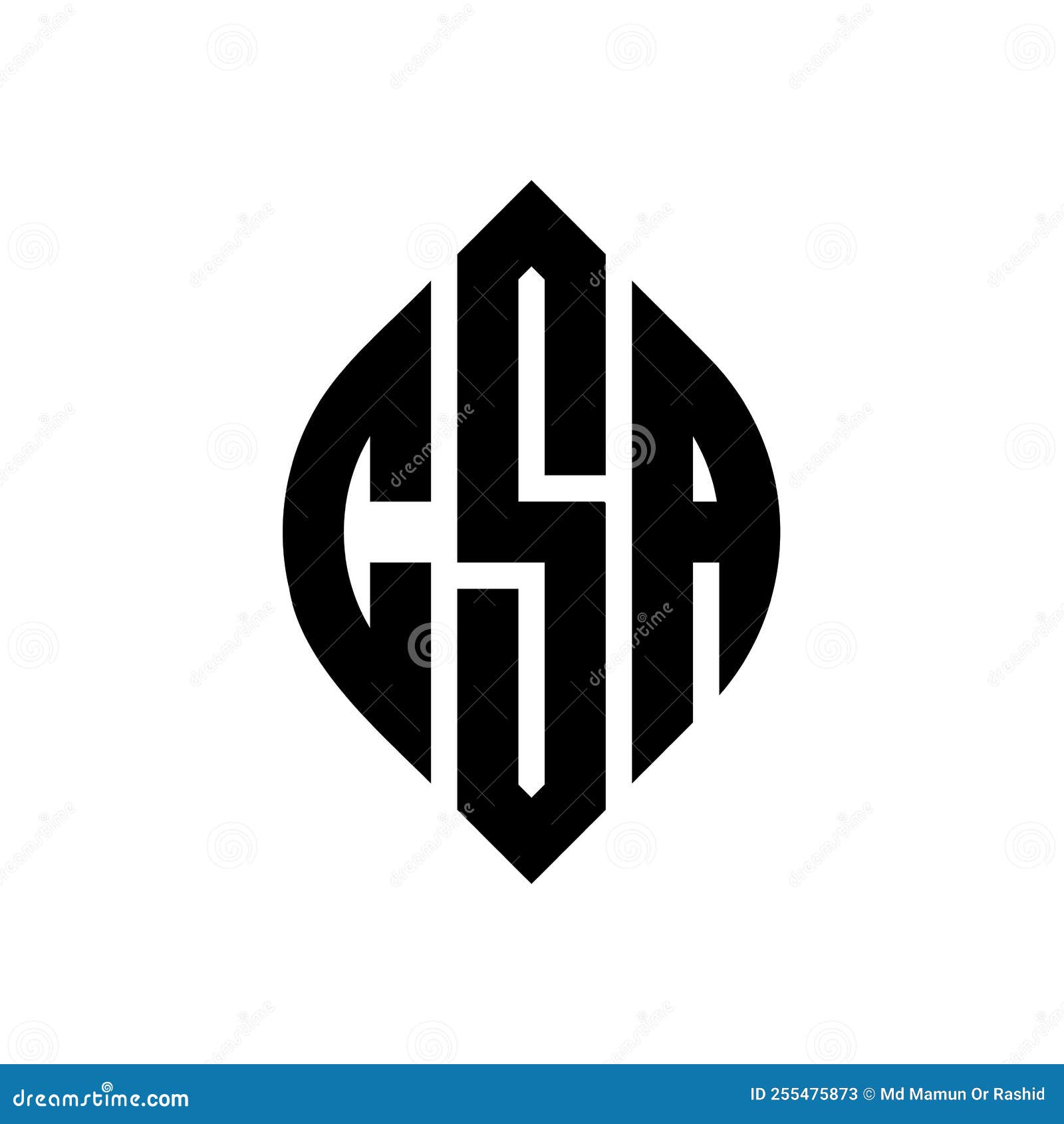 CSA Circle Letter Logo Design With Circle And Ellipse Shape. CSA ...