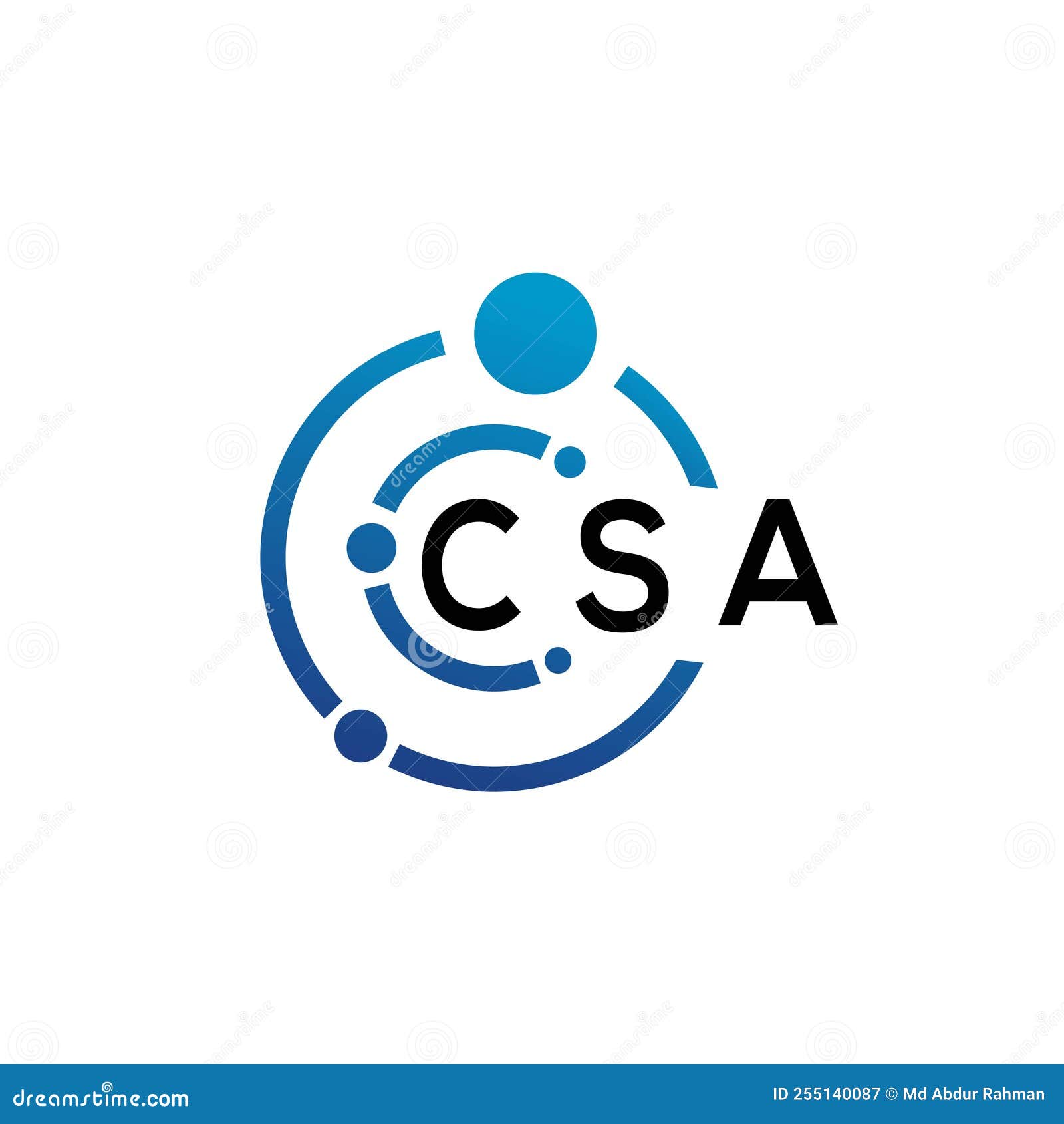 CSA Letter Logo Design On White Background. CSA Creative Initials ...