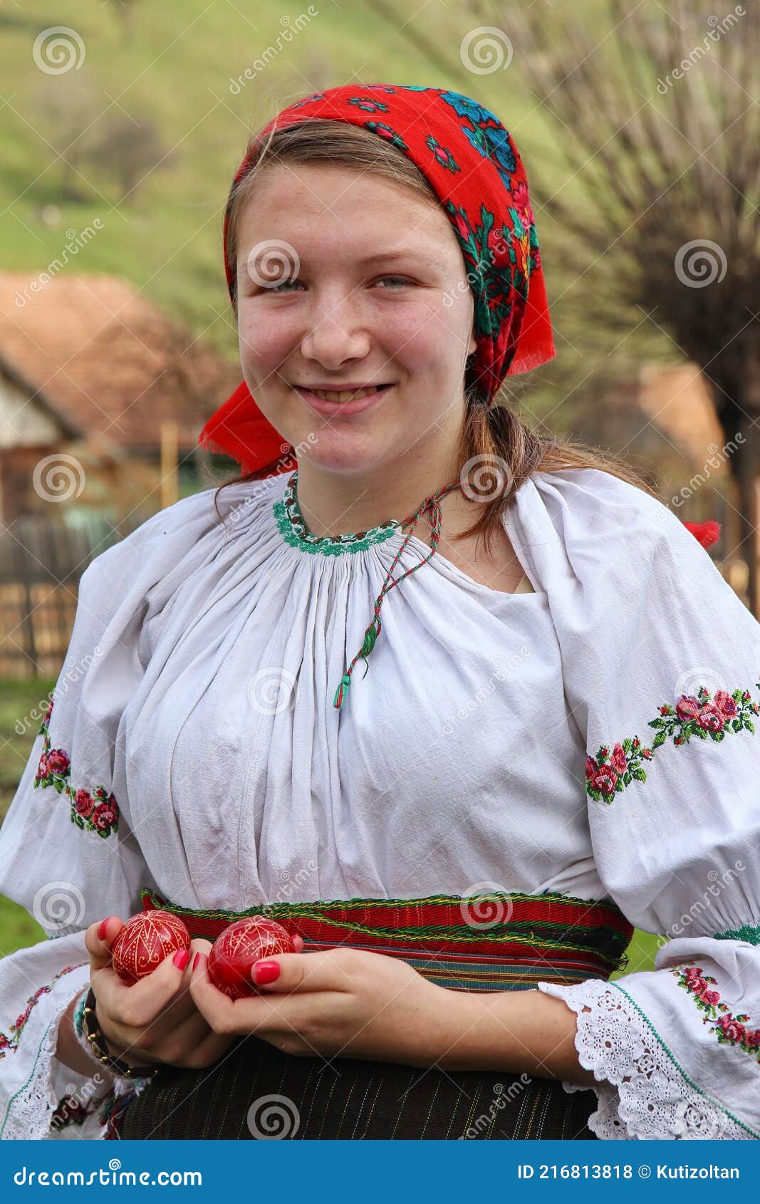 Csango Lady Portrait at Easter Time Editorial Stock Photo - Image of ...